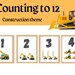 Construction Number Flashcards, Counting Cards, Printable 0-20 Learning ...