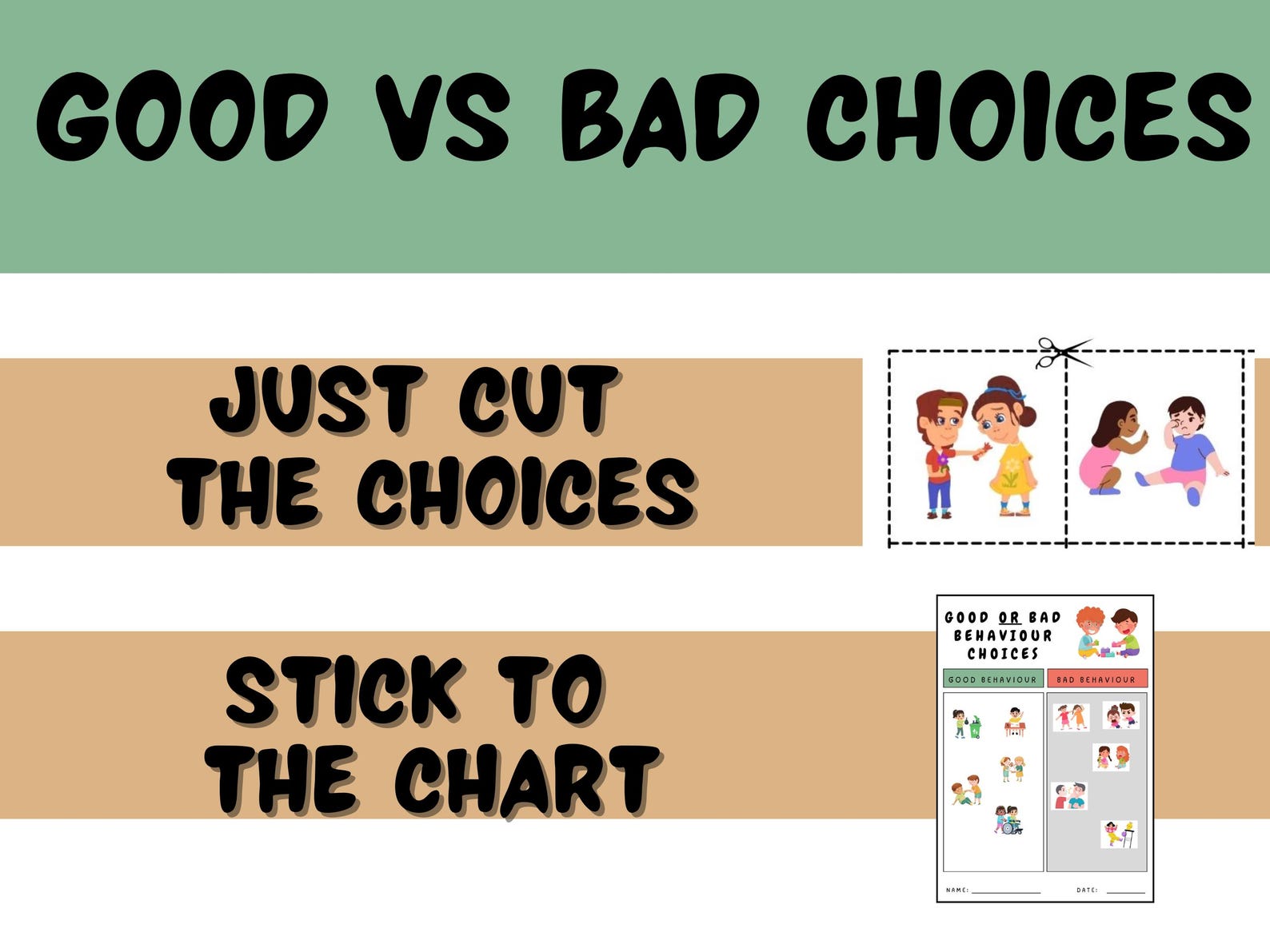 Good & Bad Behavior Sorting Activity | Teaching Material | Cut and ...