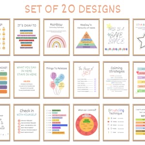 20 School Counseling Signs Posters Psychologist Office Decor Counselor ...