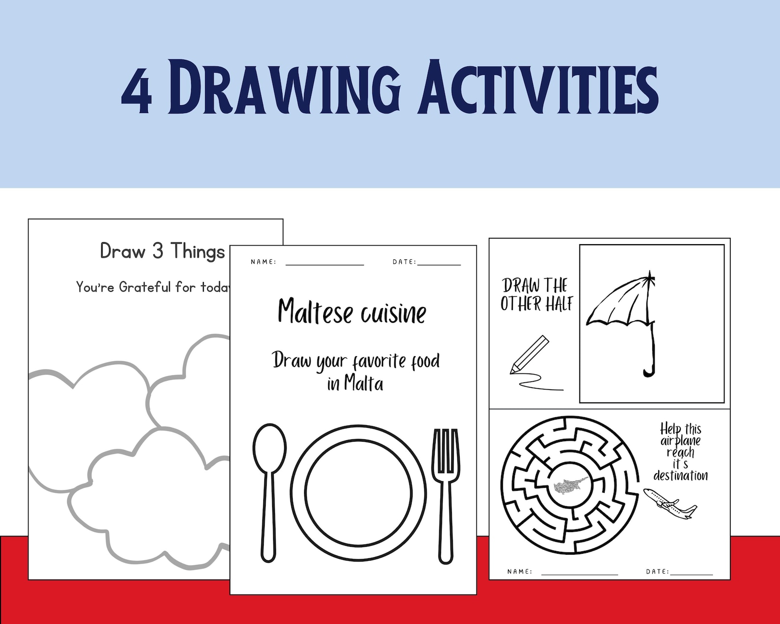 Let’s Explore Malta! Kids Travel Activities, Maltese Printable ...