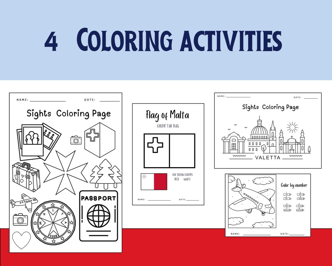 Let’s Explore Malta! Kids Travel Activities, Maltese Printable ...