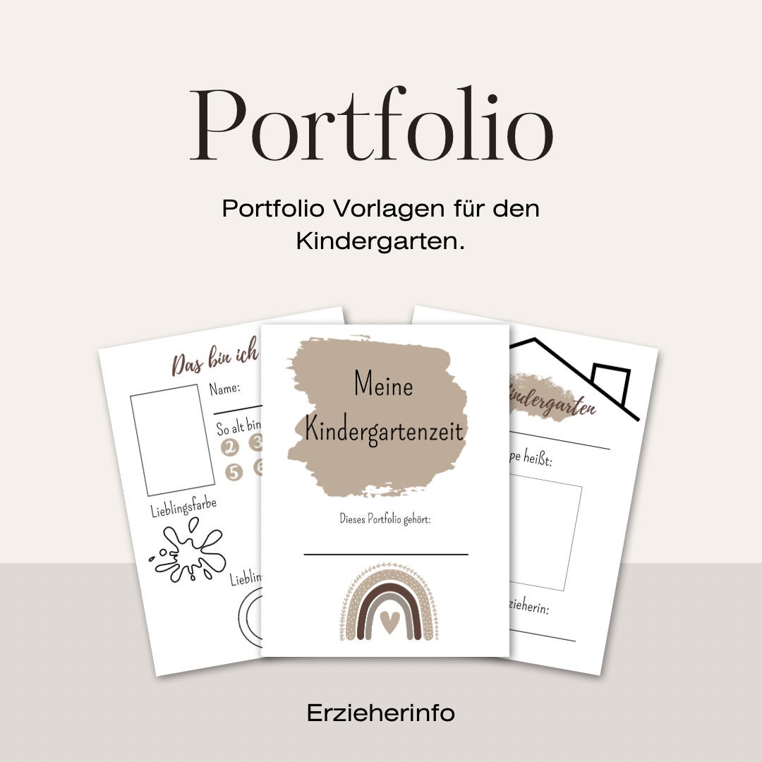 Portfoliovorlagen für den Kindergarten - Etsy.de