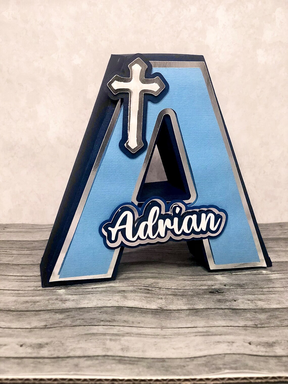 3D Letter With Name Customizable/ Party/ Room Decor Baptism/ Communion ...