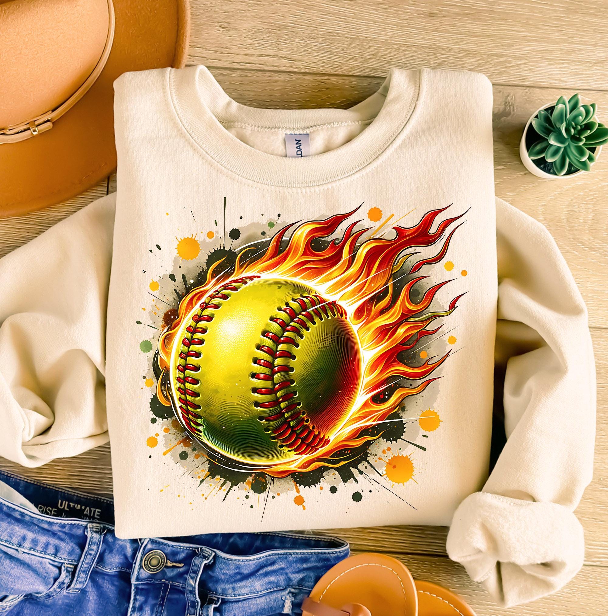 Flaming Softball Ball PNG, Sublimation Design (digital Download) - Etsy