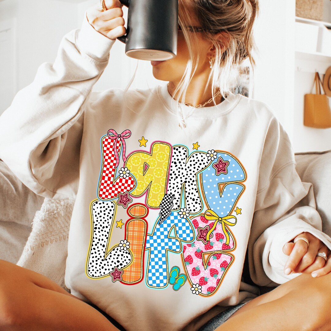 Lake Life Png, Preppy Lake Kayak Png, Girl Lake Trip Vacation Png ...