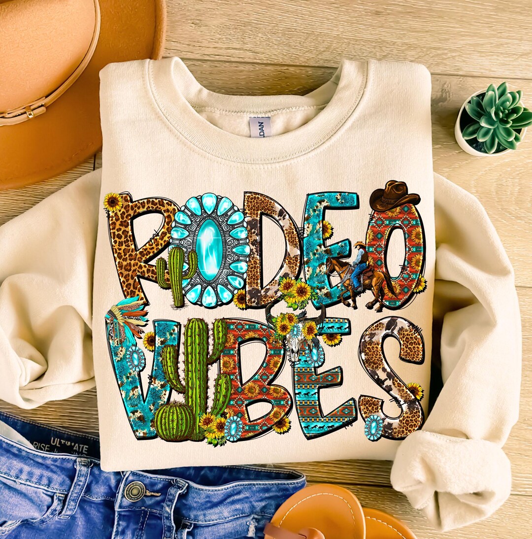 Rodeo Vibes Png, Sublimation Design, Rodeo Png, Western Png, Cowboy Png ...