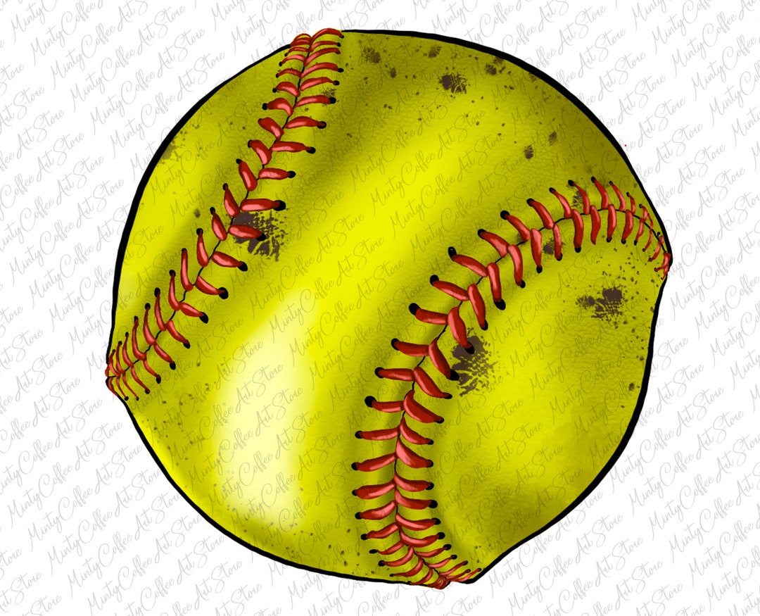 Softball Ball Png, Softball Png, Hand Drawn Softball Ball Png, Softball ...
