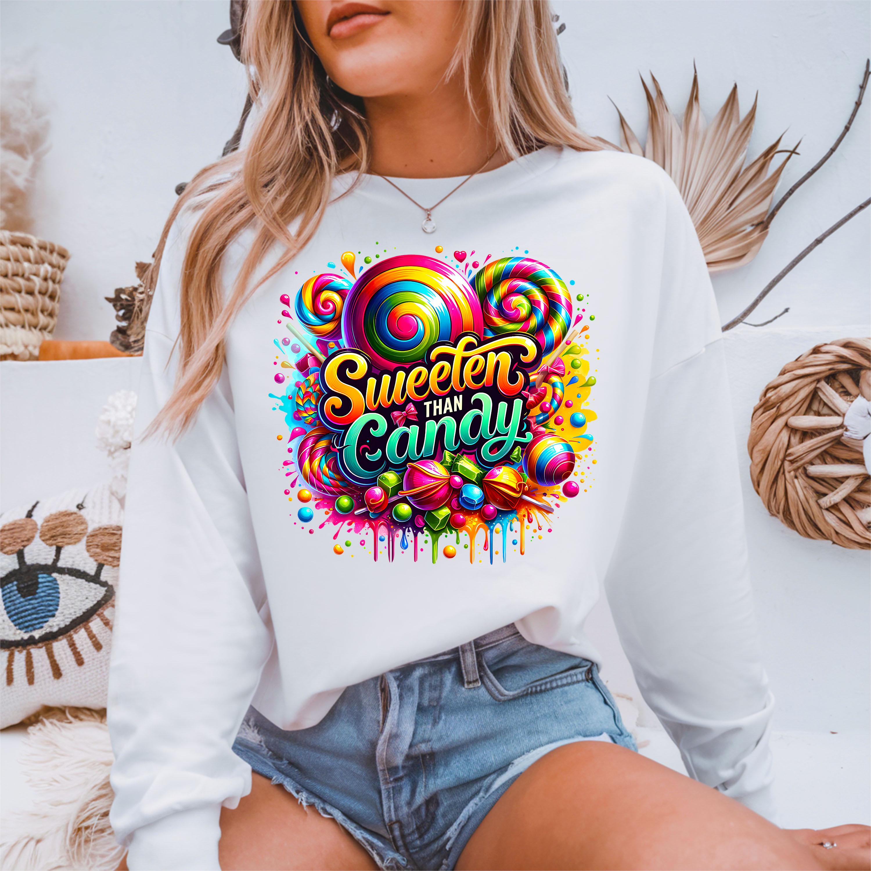 Sweeter Than Candy PNG, Watercolor Sublimation Design (digital Download ...