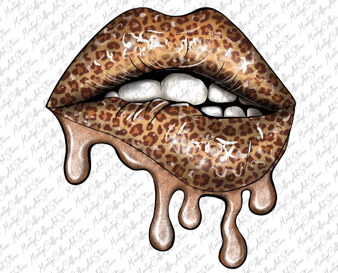 Leopard Lips Png Sublimation Lips Png Handdrawn Lips Png - Etsy