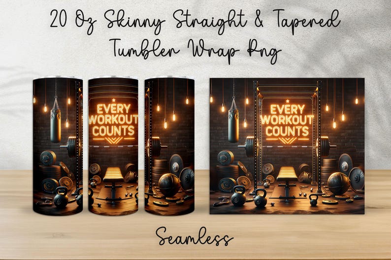 Fitness Tumbler Wrap PNG, Motivational Gym Design (digital Download) - Etsy