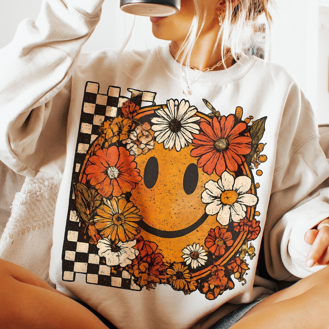 Fall Coquette Smiley Face Png, Fall Vibes Png, Retro Fall Sublimation ...