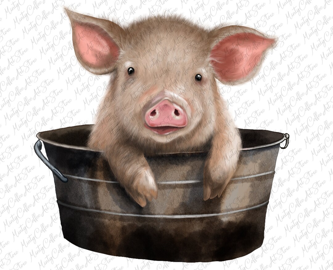Pig Png, Pig Clipart, Handdrawn Pig Png, Watercolor Pig Png, Farm ...