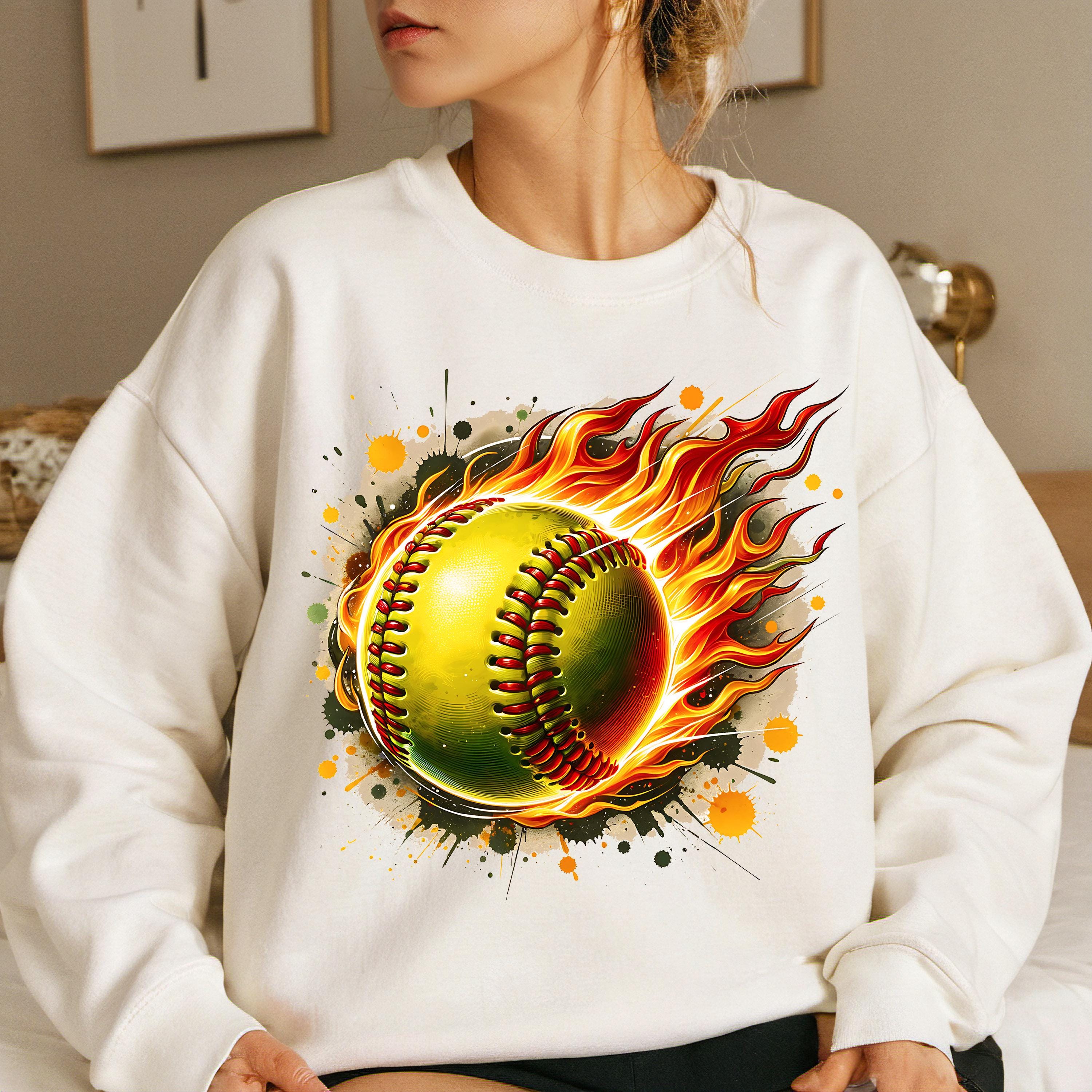 Flaming Softball Ball PNG, Sublimation Design (digital Download) - Etsy