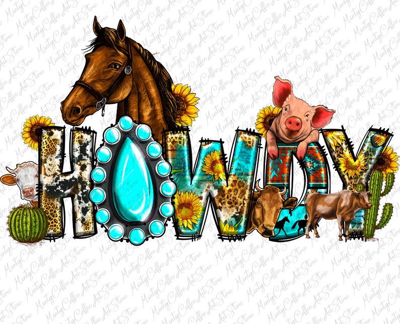 Western Howdy Png Sublimation Design Howdy Png Horse Png - Etsy