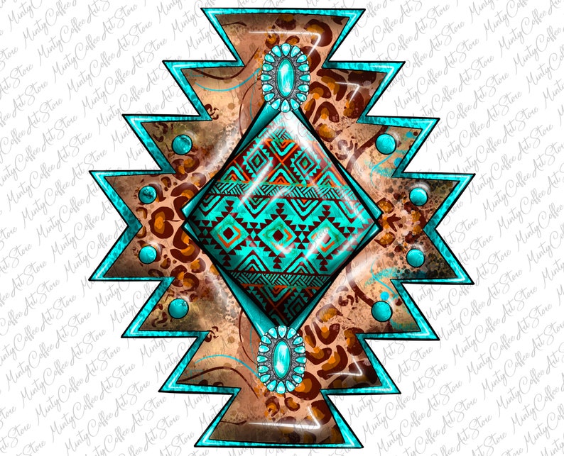Western Png Aztec Png Leopard Aztec Png Turquoise Aztec - Etsy
