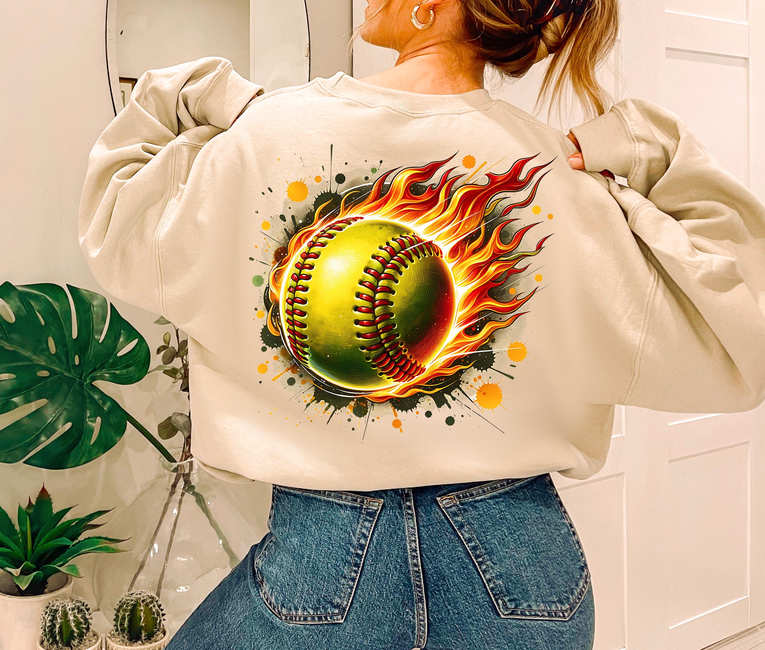 Flaming Softball Ball PNG, Sublimation Design (digital Download) - Etsy