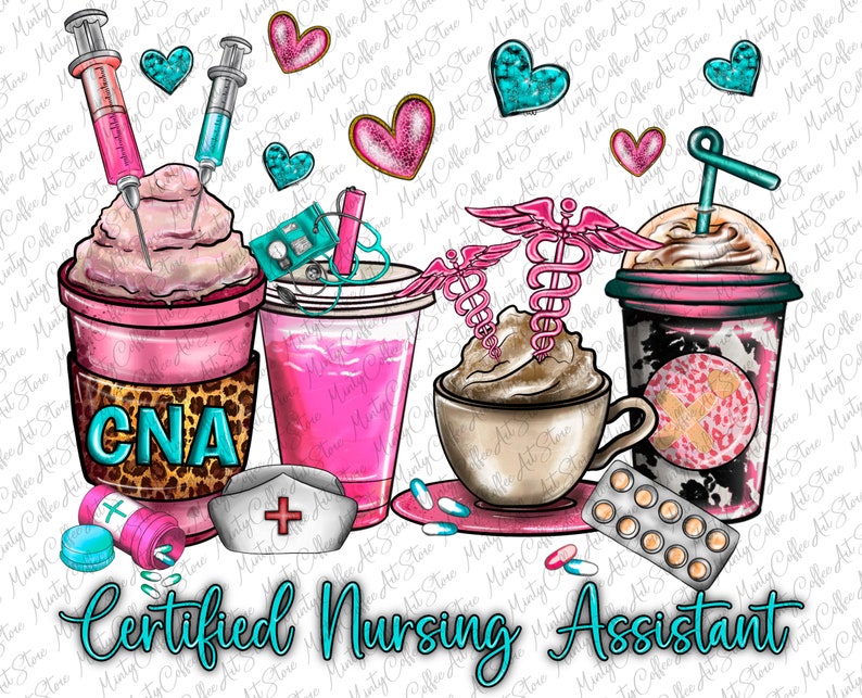 CNA Certified Nursing Assistant Coffee Cups Png Sublimation - Etsy