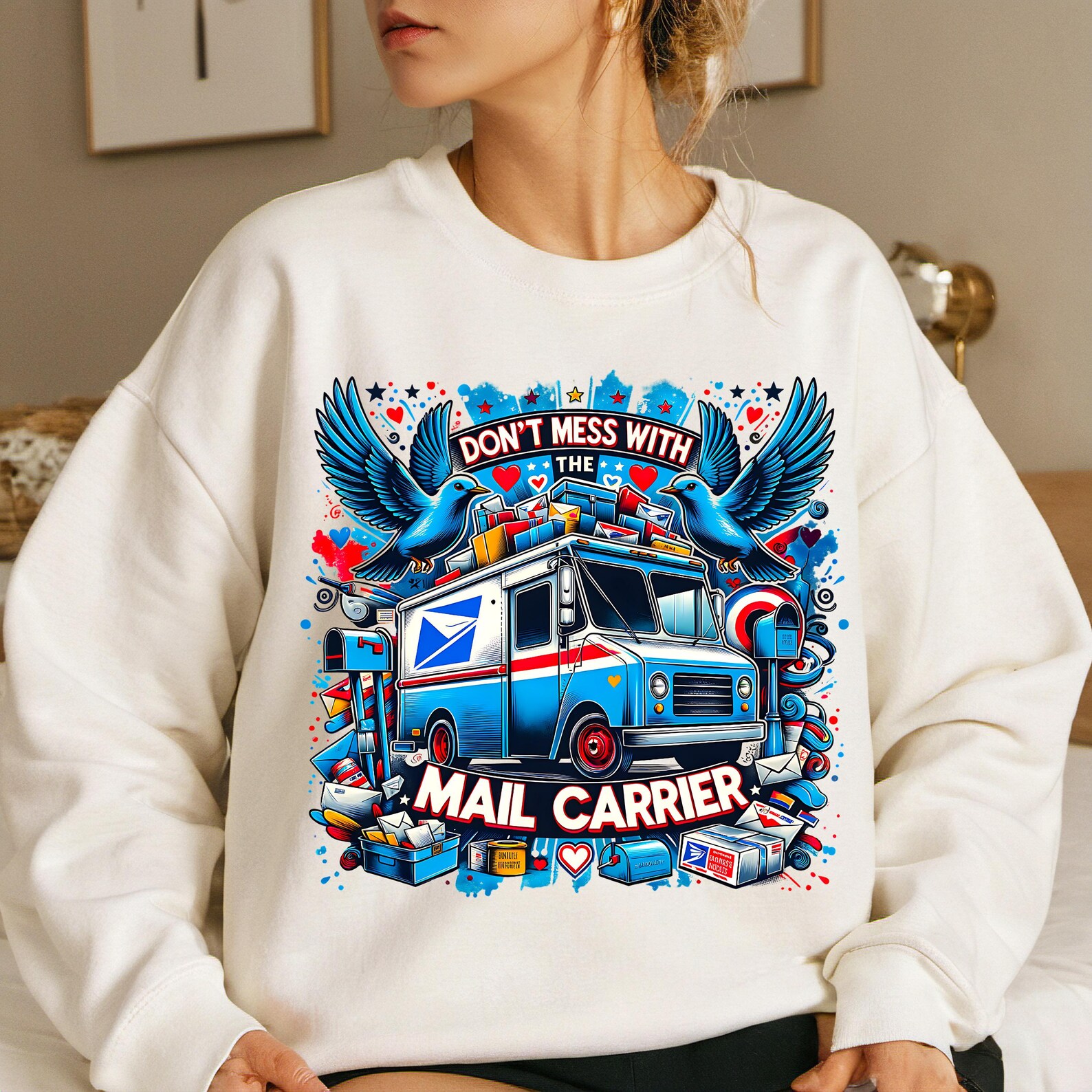Don't Mess With the Mail Carrier Png, Small Town Png, Postal Worker Png ...