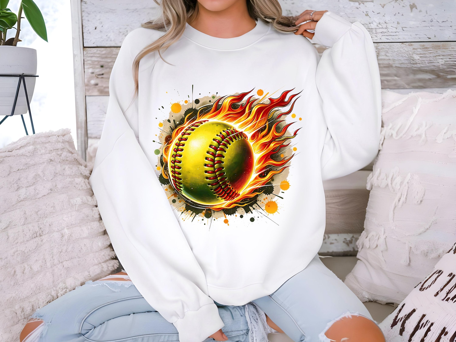 Flaming Softball Ball PNG, Sublimation Design (digital Download) - Etsy