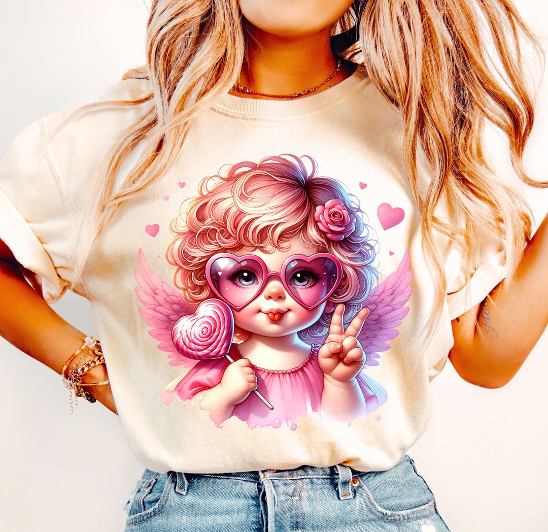 Retro Cupid Valentines Day PNG, Vintage Valentines Day Png, Funny Cupid ...