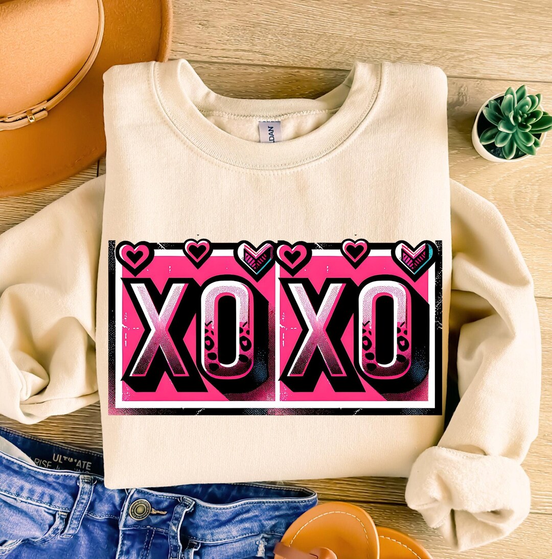 Valentine XOXO PNG, Valentine's Day, Valentine Png, Retro Png, Xoxo Png ...