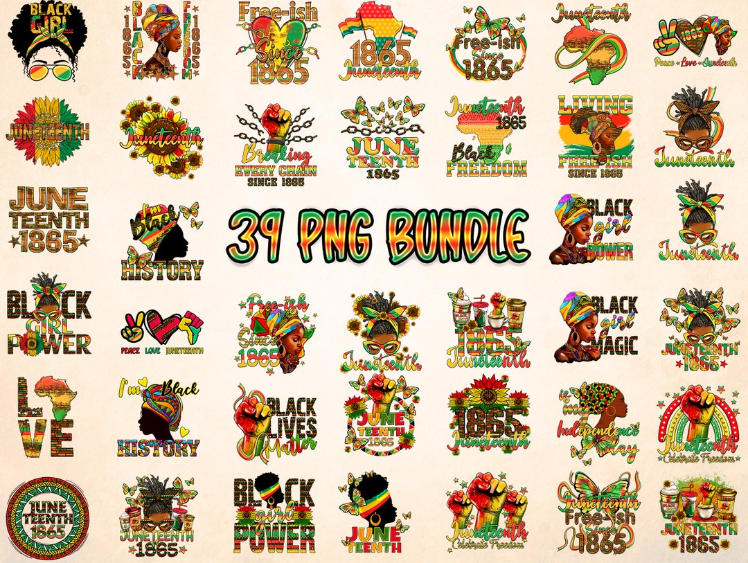 Juneteenth Sublimation Designs Bundle, Juneteenth Png Bundle, 39 Png ...