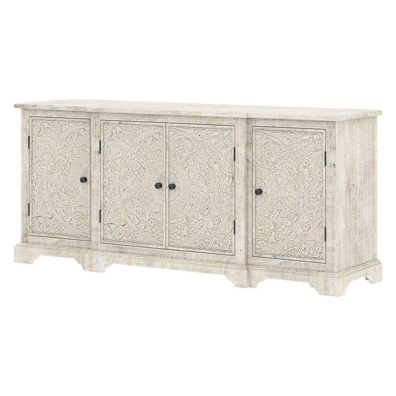 Hand Carved Solid Wood White Buffet Sideboard Carving Buffet - Etsy