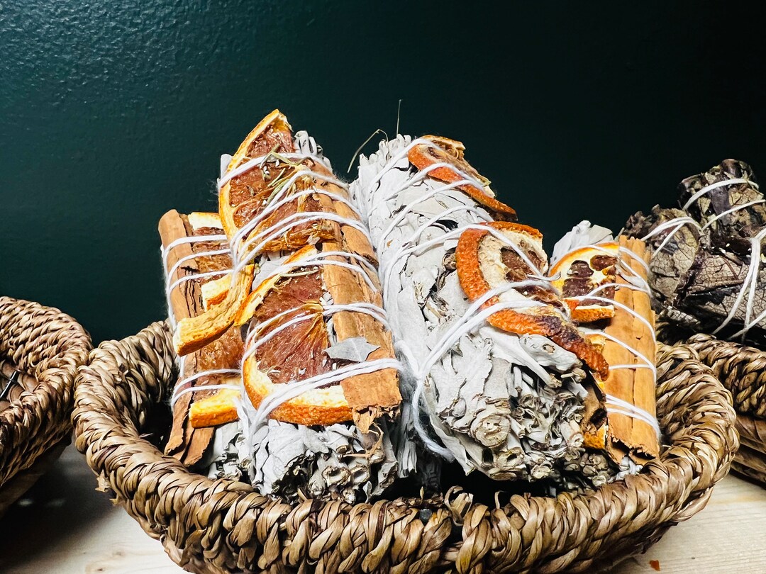 White Sage With Orange and Cinnamon | Cleansing | Spiritual Sage ...