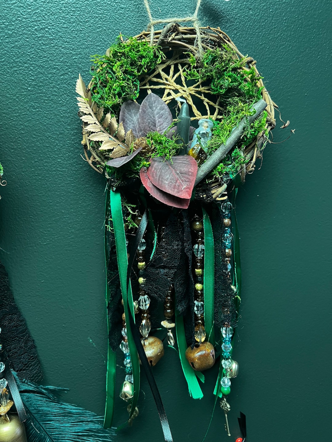 Witch Bells With Wreath Forest Witch Protection 6 - Etsy