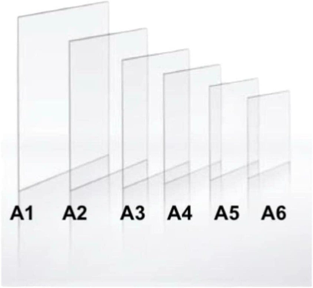 Clear Perspex Acrylic Sheet Glass Custom Cut Size A1 to A6 1mm & 2mm ...