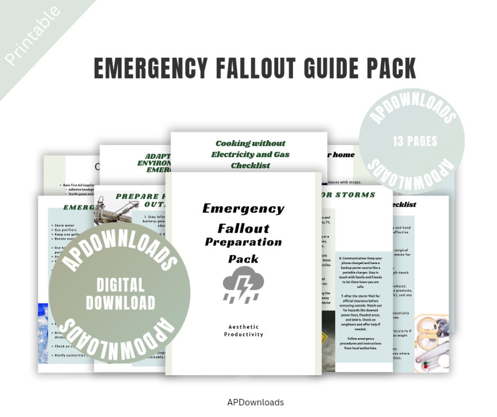 Comprehensive Fallout Emergency Preparedness Printables for All ...