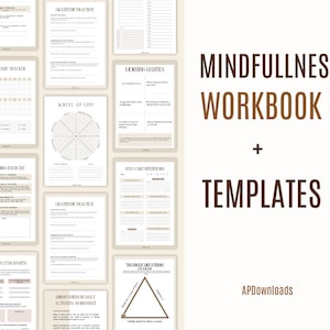 Mindfulness Welbeing Workbook Printable Digital Download Including ...
