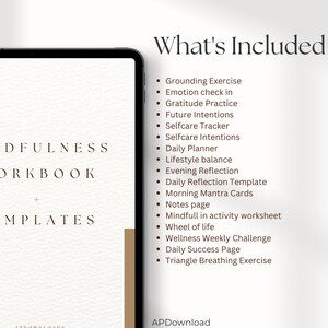 Mindfulness Welbeing Workbook Printable Digital Download Including ...