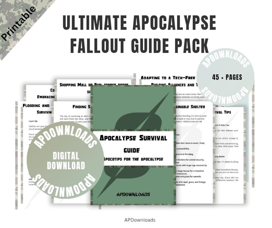 Ultimate Apocalypse Survival Guidebook Digital Download for Every ...