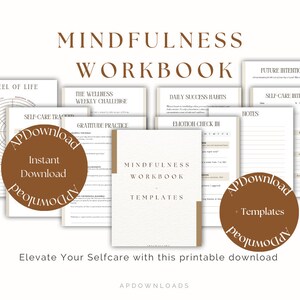 Mindfulness Welbeing Workbook Printable Digital Download Including ...