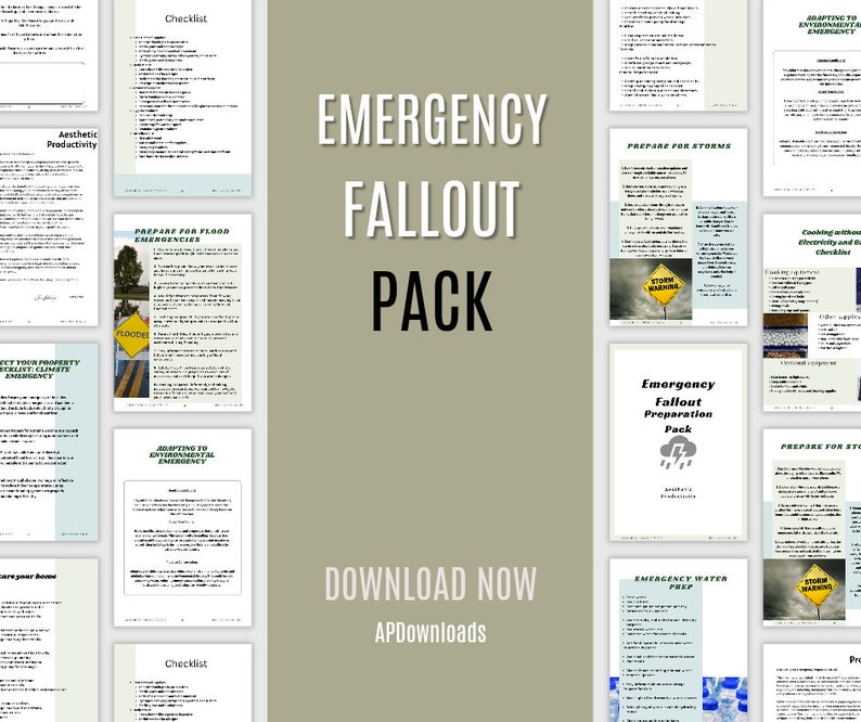 Comprehensive Fallout Emergency Preparedness Printables for All ...