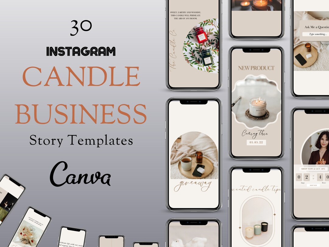 Candle Instagram Story Template, Social Media Bundle Candle Businesses ...