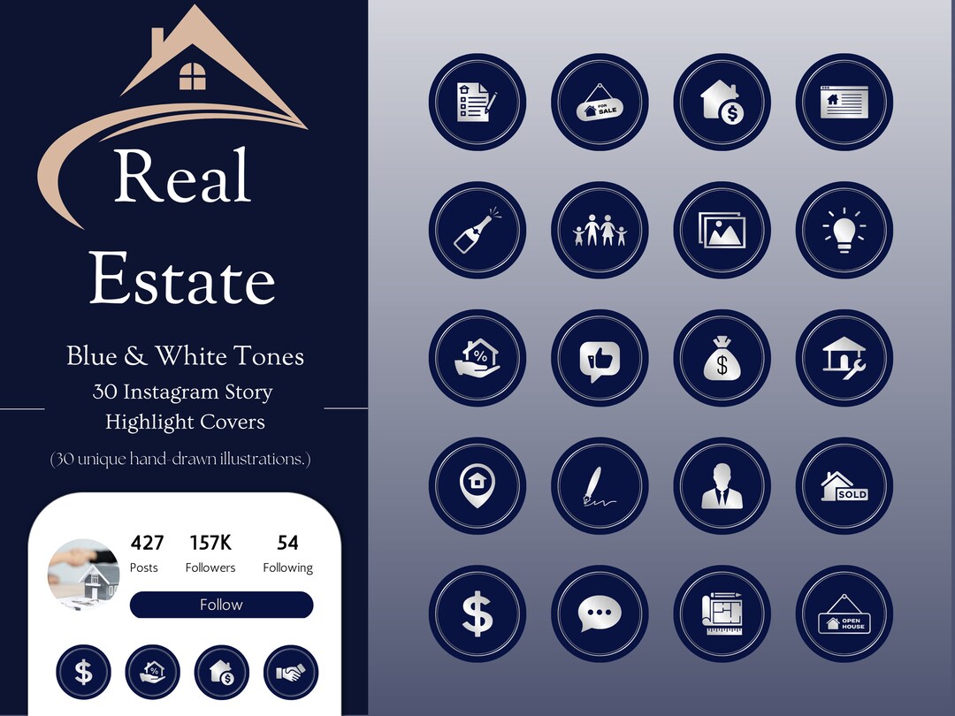Instagram Highlight Covers, Social Media Highlights, Real Estate ...