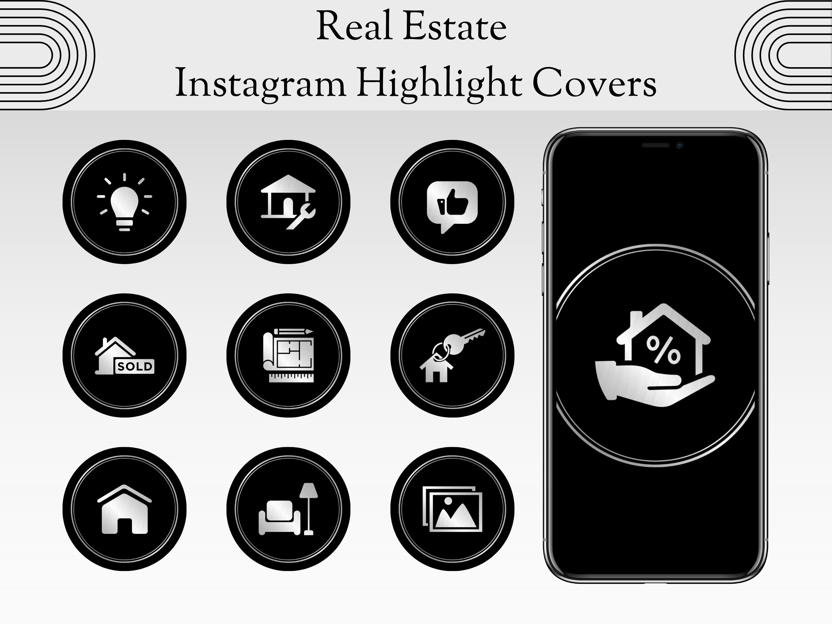 Instagram Real Estate Highlight Covers, Social Media Highlights ...