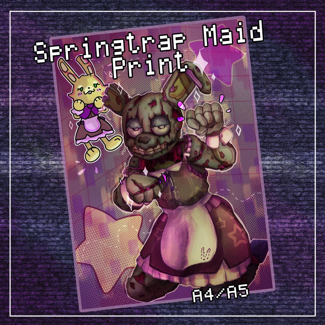FNAF - A4/A5 - Art Prints - Springtrap Maid - Etsy
