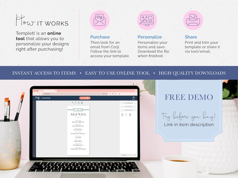 Editable Program Template, Corporate Event Agenda, Itinerary ...