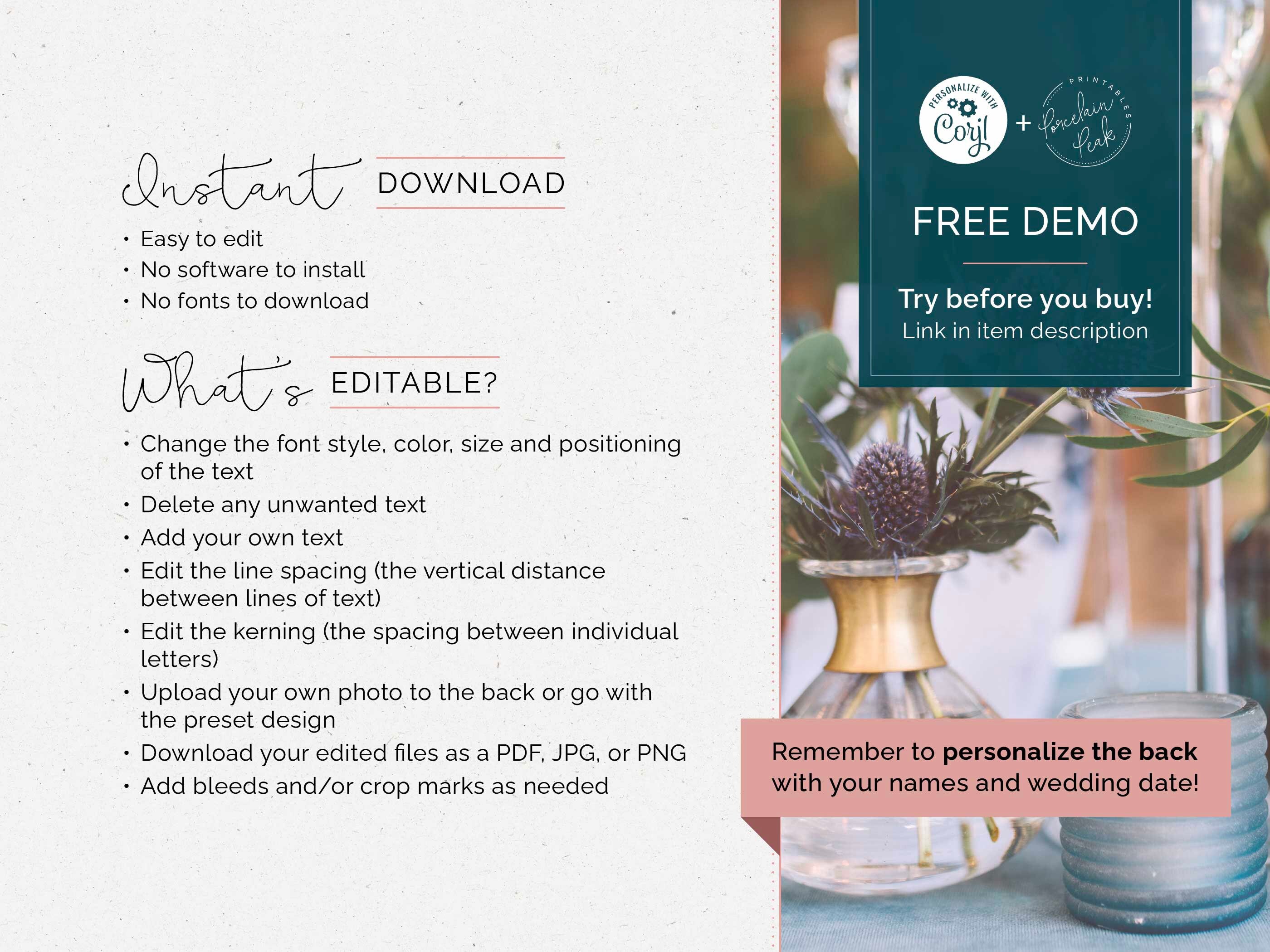 Editable Teal Country Chic Wedding Invitation Template Aqua Floral ...