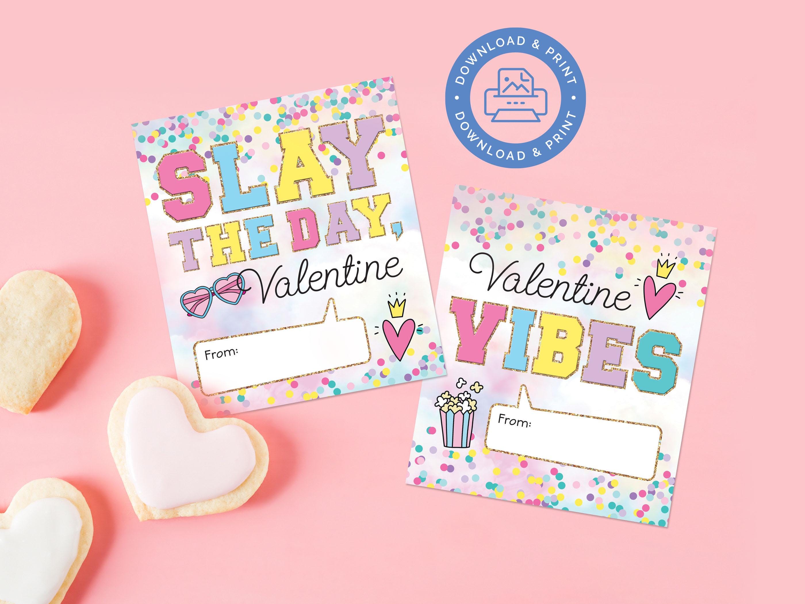 Tween Girl Valentine Cards, Varsity Patch Text, Kids Valentines, School ...