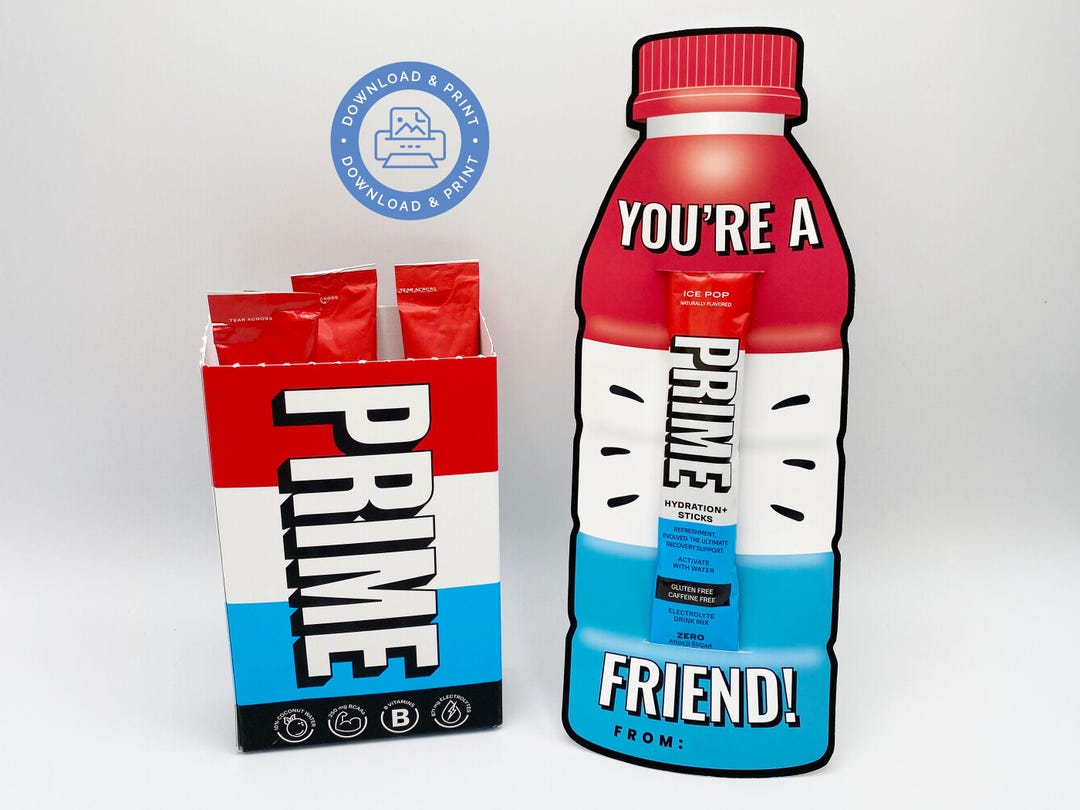 Prime Valentine Cards, Boys Valentines, Hydration Drink Bottle, Prime ...