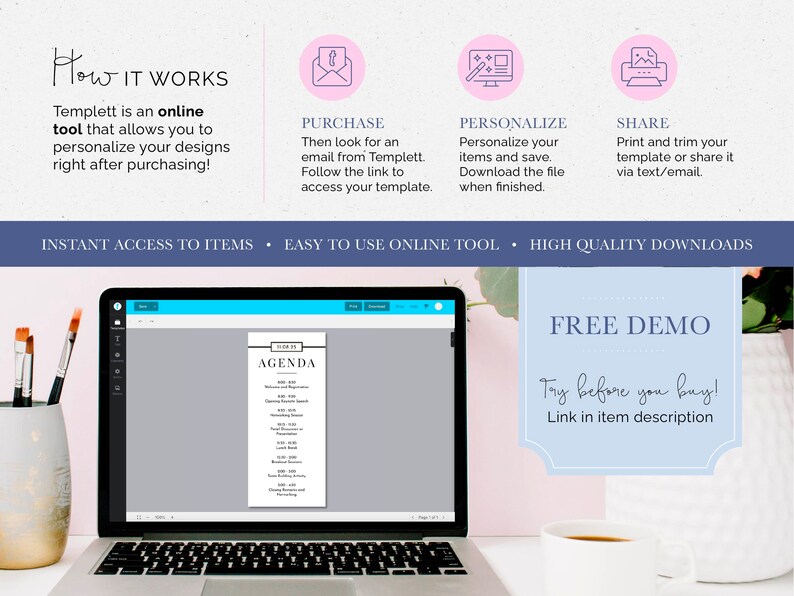 Editable Program Template, Corporate Event Agenda, Itinerary ...