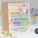 Editable Girls Caticorn Birthday Invitation, Kittycorn Party Invite ...