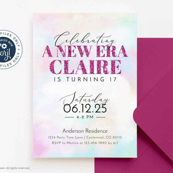 Eras Tour Party Invite - Etsy