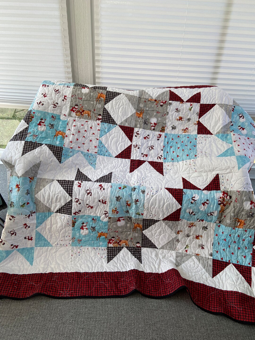 Nose to Nose Snowmen and Friends Quilt - Etsy