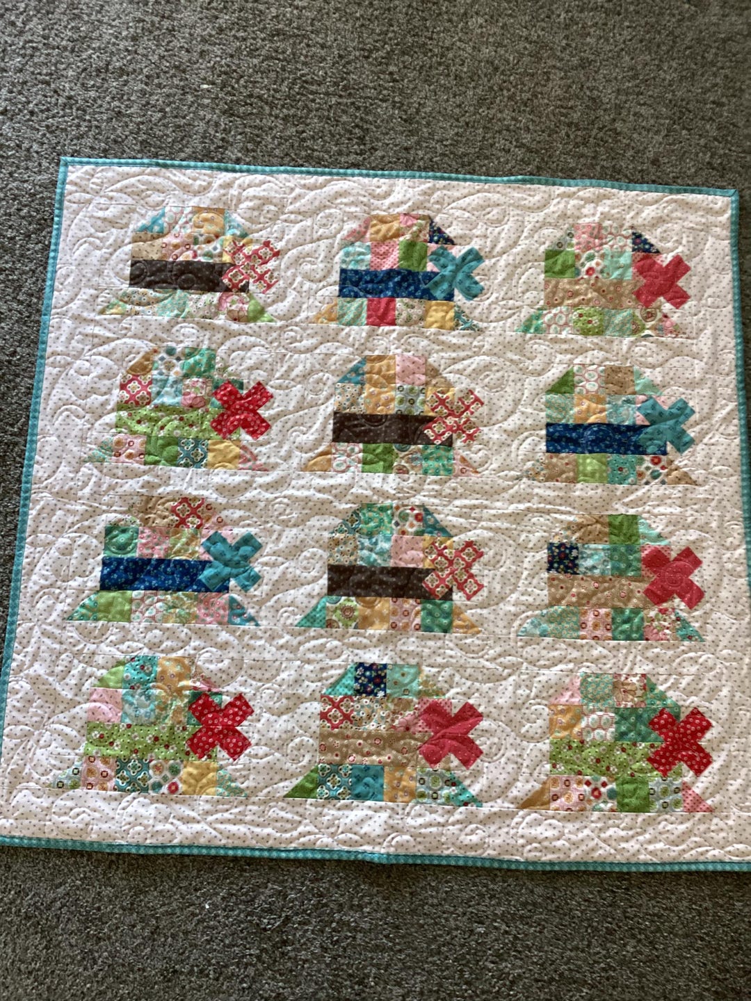 Whimsical Quilt With Hats - Etsy