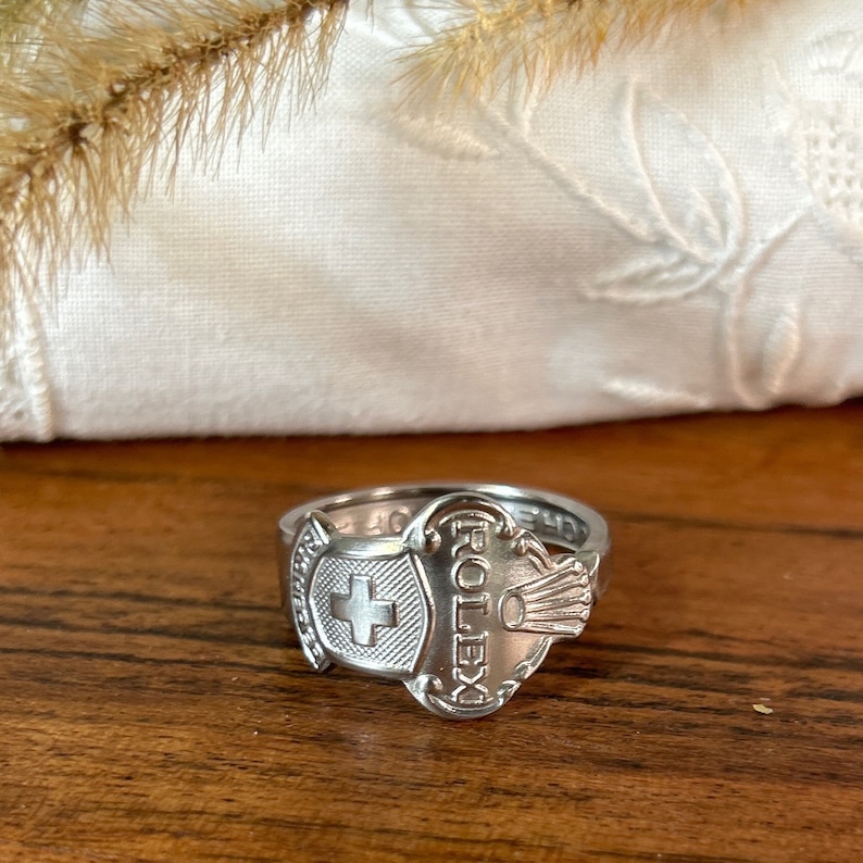 Rolex Spoon Ring, Bucherer, Stainless Steel Ring - Etsy